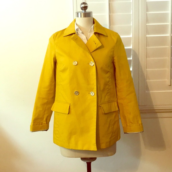 Banana Republic | Jackets & Coats | Cute Mustard Yellow Pea Coat Style ...